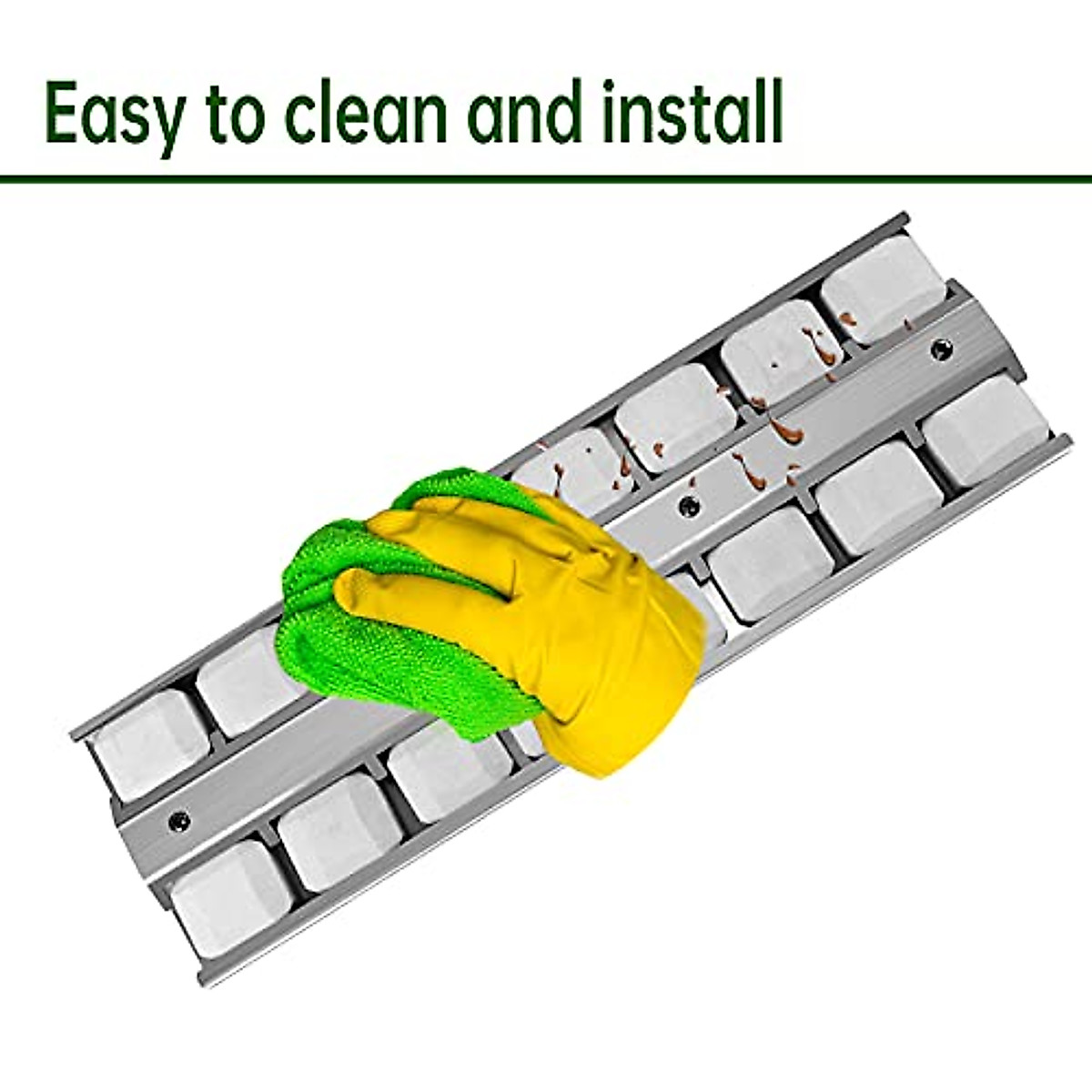 Folocy 18" X 5-1/2" BBQ Grill Briquette Tray Heat Plates Shield, Replace Viking OEM 032370-000, BBQ Gas Grill Replacement Parts for VGBQ54224, VGBQ55424, VGIQ542241NSS, VGIQ54224NSS, VGBQ33002RENS