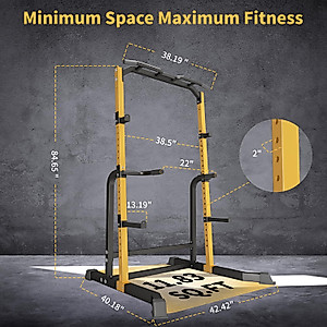 ZENOVA Squat Rack Power Rack Home Gym Equipment Pull Up Rack Squat Stand for Weightlifting, 800LBS Weight Capacity