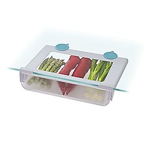 Joseph Joseph FridgeStore Under-Shelf Storage Drawer, One Size, Clear/Blue