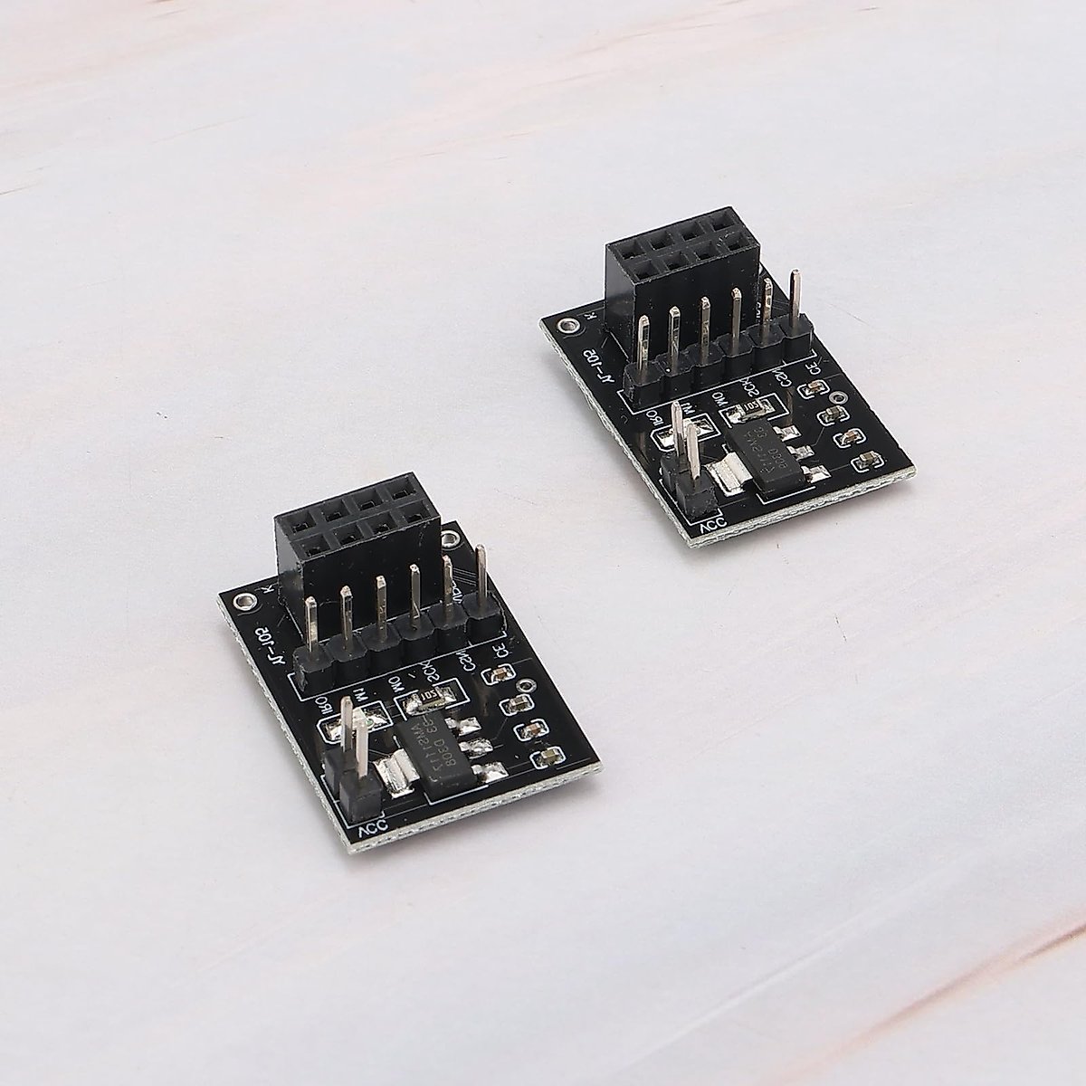 Black Socket Adapter Board for 8PIN NRF24L01 Wireless Module Pack of 5