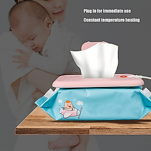 Baby Wipes Warmer Travel Wipes Warmer Portable Thermostat Temperature USB Fast Heating Wipes Warmer for Car Use()