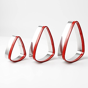 COOKIEQUE 3-Piece Candy Corn Cookie Cutter, Fall Thanksgiving Pumpkin Pie Cookie Cutters, Holiday Cookie Cutters, Unique Design with Protective Red Top PVC