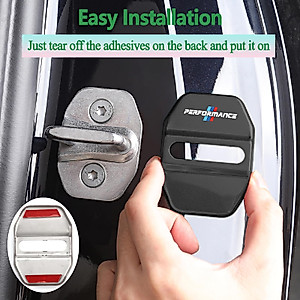 Speechn Car Door Lock Latches Cover Protector Replacement for BMW Car Accessories 1 2 5 6 7Series X1 X3 X5 X6 F15 F20 F45 G01 G02 G20 G30（4Pcs Black