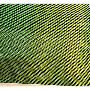 Generic Twill Weave Kevlar Aramid 1500D 3K Carbon Fiber Cloth Fabric 1m*1m (Green+Black)