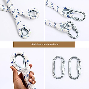 JIUXQT Fire Escape Ladder for 2 Story 13FT Safety Balcony Rope Ladder with Hooks Home Window Balcony Railing Tree House