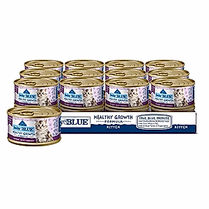Blue Buffalo Baby Blue Healthy Growth Formula Natural Kitten Pate Wet Cat Food, Chicken Recipe 3-oz Cans (Pack of 24)