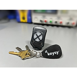 Keysy RFID Duplicator - Copy Key Fobs and Key Cards (HID, AWID, Indala, Keri, ioProx, Rosslare, XceedID, Paradox, CDVI + More) Reader Writer Copier Cloner 125kHz Including (1 Key Fob)
