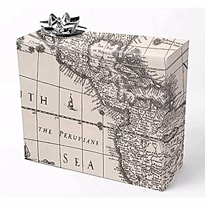 InterestPrint Map of America Folded Wrapping Paper Festival Theme Design for Birthday,1 Roll