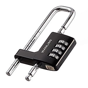 Combination Lock,4 Digit Combination Lock 3/8Inch Long Shackle Outdoor Waterproof Padlock for School Locker, Gym Locker, Hasp Storage, Fence, Gate, Cooler, Case (Black, 1 Pack)