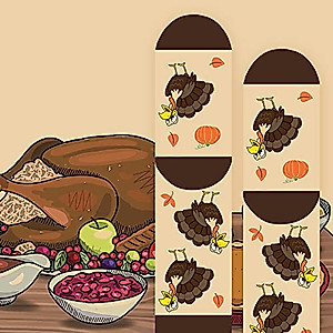 Funny Thanksgiving Turkey Socks Men Women Teen Boys - Funny Thanksgiving Gifts Fun Novelty Crazy Funky Silly Cute Cool Animals Thanks Giving Crew Socks Christmas Stocking Stuffers