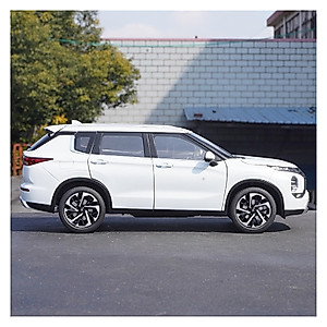 HAYCHE Alloy Resin Car Vehicle Model 1 18 Fit for Mitsubishi Outlander 2023 Vehicle Diecast Scale Alloy Car Model Static Display Adult Collection Festive Deluxe Gift (Color : White)