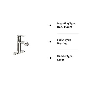 MOEN Genta Single Hole Single-Handle Bathroom Faucet in Spot Resist Brushed Nickel