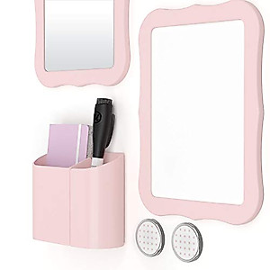 U Brands Locker Accessories Kit, Back to School Essentials, Blush, 6-Piece, Includes Whiteboard, Mirror, and Organizing Supplies