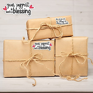 1.5'' Your Support is Such a Blessing Stickers,Thank You Stickers,Handmade Stickers,Business Stickers,Envelopes Stickers for Online Retailers,Handmade Goods,Small Business,500 Labels Per Roll