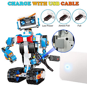 okk STEM Robot Building Block Toys for Kids, Remote and APP Controlled Engineering Science Educational Assembling Learning Kits Intelligent Creative Set for Boys Girls Gift 𝟮𝟬𝟮𝟯 𝙪𝙥𝙜𝙧𝙖𝙙𝙚