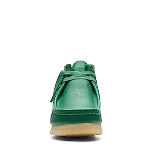 Clarks Women's Wallabee Boot Ankle, Cactus Green Leather, 9