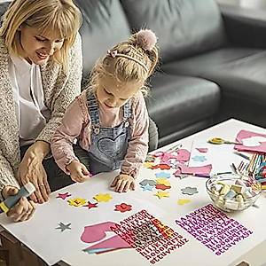 7 Sheets Letter Sticker- Colorful Alphabet Sticker Self Adhesive Vinyl Letter Stickers for DIY Scrapbooking Gifts Box Card Craft