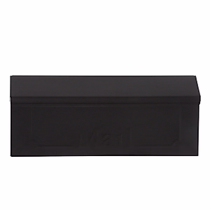 ARCHITECTURAL MAILBOXES Townhouse Galvanized Steel, Wall-Mount Mailbox, Black Small