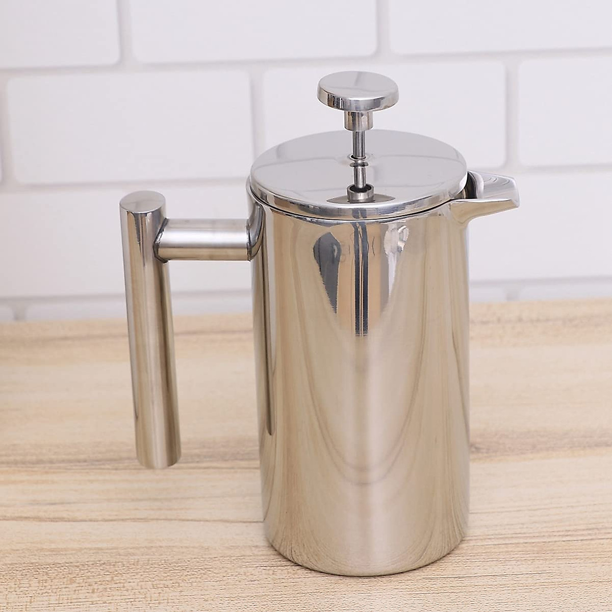 Cabilock Tea Maker Insulated Coffee Tumbler Espresso Coffee Pot for Camping Insulated Cafetiere Brew Coffee Maker Coffee Machines Double Wall Coffee Mug French Filter Screen