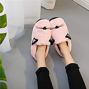 Anddyam Kids Family Cute Cat Household Anti-Slip Indoor Home Slippers for Girls and Boys (1.5-3 Little Kid, Pink, 1.5)