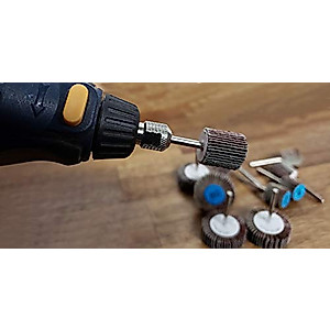 LINE10 Tools Mini Flap Sanding Wheel Rotary Tool Accessories Kit, 1/8-inch Shank, Pack of 20