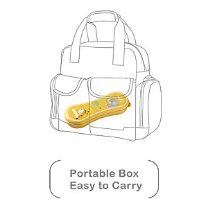 Goryeo Baby Training Chopsticks for Kids - Use Completely Harmless Material - Anti-Dislocation Buckle Design - Includes Portable Box (Yellow)