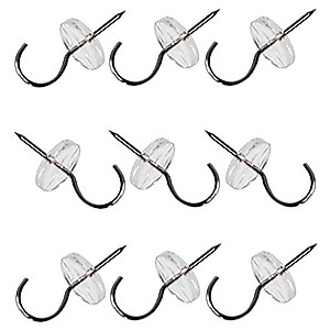 CraZy TACKz 96 Tacks - 2 in 1 Push pin Hook tack - Push pins Thumb Tacks New Invention Hang 100's of Items Interior or Exterior Decor at Home School Office DIY for Party or Holiday (96pc)