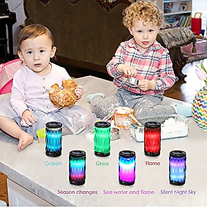 MIANOVA LED Bluetooth Speaker,Night Light Changing Wireless Speaker, Portable Wireless Bluetooth Speaker 6 Color LED Themes,Handsfree/Phone/PC/MicroSD/USB Disk/AUX-in/TWS Supported