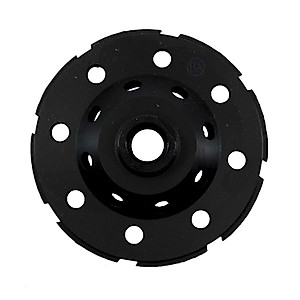 Benchmark Abrasives 4” Threaded T-Type Diamond Grinding Cup Wheel for Angle Grinder with 5/8"-11 Arbor Hole Use on Concrete, Granite, Marble, Masonry, Natural Stone (4”)