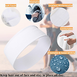 Trendy Non-Slip Headbands Set for Women - 7PCS Elastic Soft Thick Cotton Cloth Headbands for Yoga, Running, Workout, and Sports