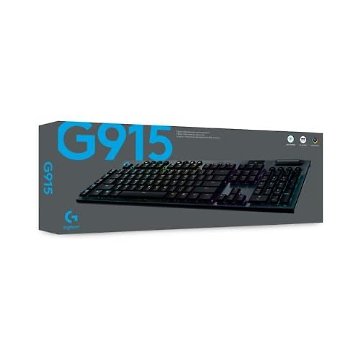 Logitech G G915 LIGHTSPEED Wireless RGB Mechanical Gaming Keyboard (GL Tactile) Bundle with Wireless Gaming Mouse, MX Palm Rest and 4-Port USB 3.0 Hub (4 Items)