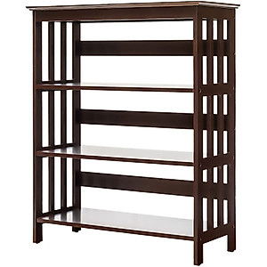 Legacy Decor 3 Tier Wooden Bookshelf Bookcase Shelves Espresso Finish 36" High