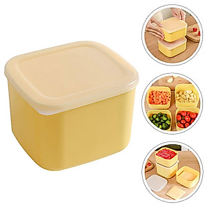 Cabilock Cheese Storage Containers with Lid, Reusable Plastic Slice Holder Airtight Cheese Box, Sealed Food Storage Container, Fruit Vegetable Organizer Container for Fridge