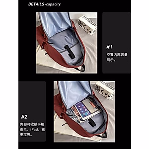 Simple plain color backpack Harajuku Korea Style, water resistance, lovely gift back to school for teenagers (white)