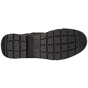 Timberland PRO Men's 8 Inch Valor Comp Toe Waterproof Side Zip Work Boot, Black Smooth Leather Ballistic Nylon, 4.5 W US