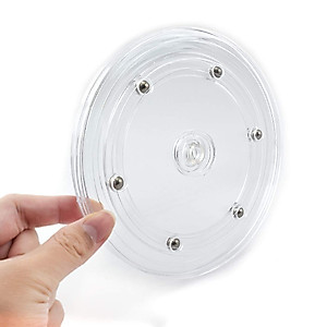 SDTC Tech 2-Pack 6 Inch Lazy Susan Turntable Organizer 360 Degree Rotating Bearings Acrylic Round Turntable for Kitchen Corner Cabinets/Spice Rack/Table Cake Decorating - Clear Tone