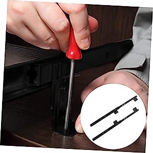 NOLITOY 4 Pairs Keyboard Rails Work Desk Accessories Table Tray Plastic Stand Keyboard Rack Keyboard Tray Under Desk Slide Computer Drawer Tray Steel Drawer-Design Rack Heavy Ball Office
