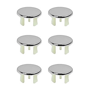 6pcs Round Basin Overflow Trim Sink Hole Cap Drain Cap Cover Insert in Hole Simple Installation for Bathtub Kitchen Sink Sink Hole Replacement Drain Cap Bathtub Hole Kitchen Sink Accessory Plastic