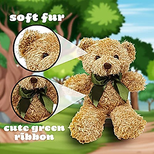 Fluffuns Teddy Bear Plush - Cute Teddy Bears Stuffed Animals - 3-Pack of Stuffed Bears - 9 Inch Height (Gray)