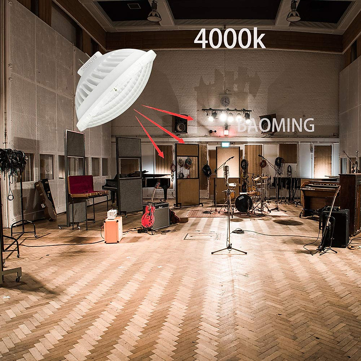 BAOMING Par 56 LED Bulb Dimmable 4000K (Neutral White) 300W Par56 Halogen Equivalent 24 Beam Angle 28W AC120V GX16D Base