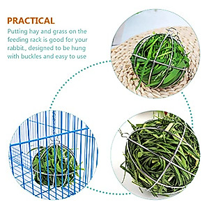 LUOZZY 2Pcs Hanging Bunny Hay Feeding Balls Rabbit Hay Feeder Balls Pet Cage Hay Feeder for Rabbits Bunnys