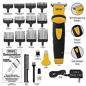 Wahl Lifeproof Rechargeable Trimmer No.09953-1601 for Beards/Mustache/Goatee with Self Sharpening Blades, 1.05 Pound