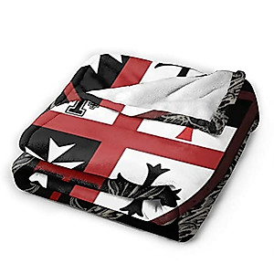 Knights Templar Cross Super Soft Warm Fleece Blanket, Comfortable Flannel Blanket, Four Season Blanket Suitable for Bedroom Bed and Sofa