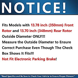 Detroit Axle - Brake Kit for 2012-2020 Ford F-150 Drilled & Slotted Brake Rotors Ceramic Brakes Pads Replacement : 13.78'' inch Front and 13.70'' inch Rear Rotors [Manual Parking Brake]
