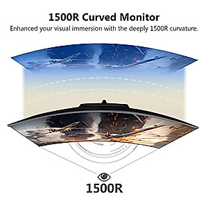 Z-Edge 30-inch Curved Gaming Monitor, 200Hz Refresh Rate, 21:9 2560x1080 Ultra Wide, Curved Monitor, R1500 Curvature, MPRT 1ms FPS-RTS