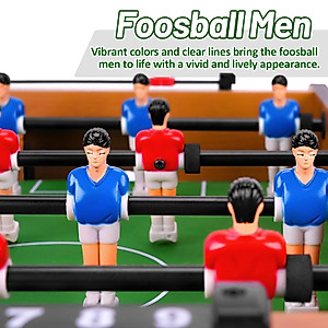 WIN.MAX Mini Foosball Table (Upgrade) 20-Inch Foosball Table Adult Size Top Football/Soccer Game Table for Kids Easy to Store