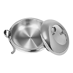 2.64Qt Chafing Dish Buffet, Stainless Steel Round Chafers, Food Warmer, Chafer Buffet Catering Warmer, Durable Buffet Warmer Tray for Hotels, Family Gatherings, Banquets, Outdoor, Etc (Silver)