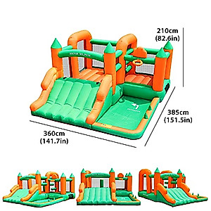 Doctor Dolphin Toddler Bounce House Ball Pit Inflatable Slide Bouncer Jump Bouncy House with Blower for Kids 2-12