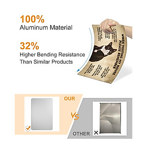 ALKB Funny Tuxedo Cat-Themed Sign 8x12 Inch - Visitor’s Guide to Interacting with Cats - Gift for Cat Lovers’ Home Decor