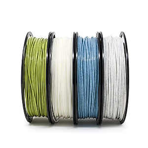 Gizmo Dorks PLA 3D Printer Filament 1.75mm 200g, 4 Color Pack - Marble, Glitter Blue, Glow Green, Change Green Yellow